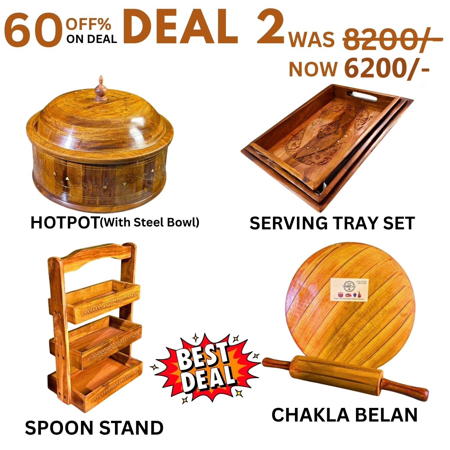 Premium Kitchen Deal Set, Pack of 4 – WOODSY